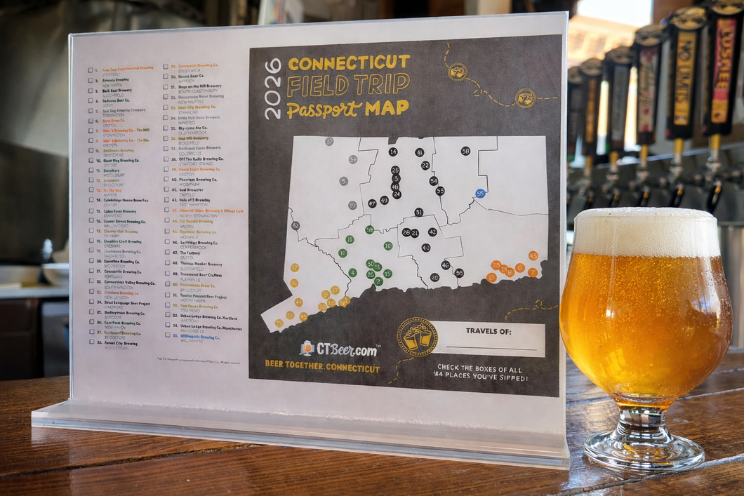 2026 Connecticut Field Trip Passport Map (Printable) – CTBeer.com™